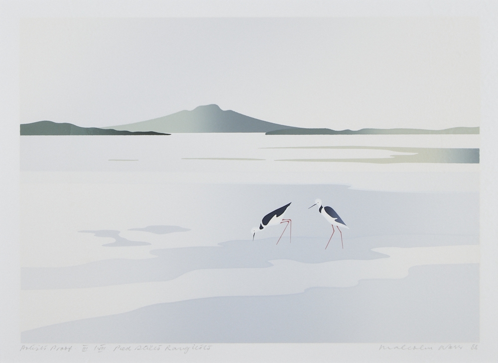 Malcolm Warr | Pied Stilts Rangitoto IVIII (1988) | MutualArt