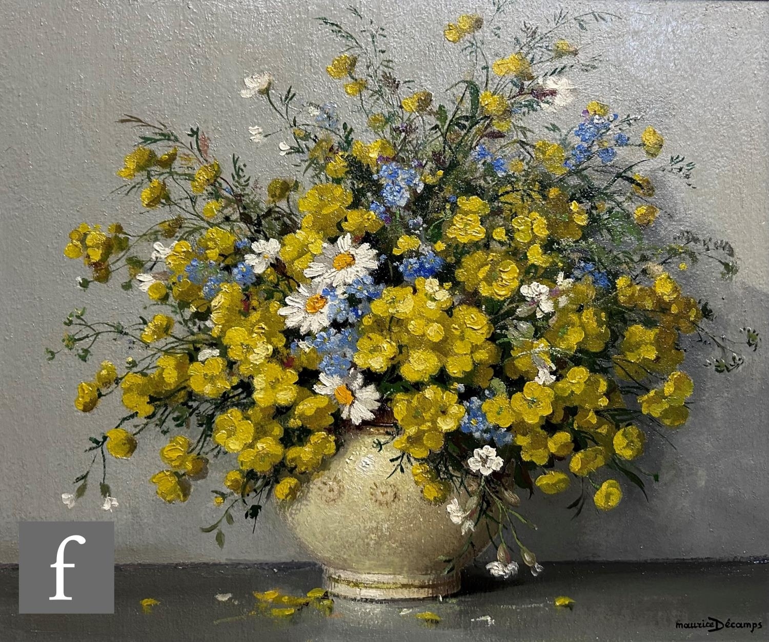 Maurice Alfred Decamps | Study in blue, white and yellow | MutualArt