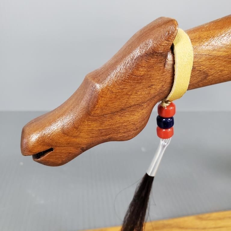 Francis Leonard | Francis Leonard horse effigy dance stick | MutualArt