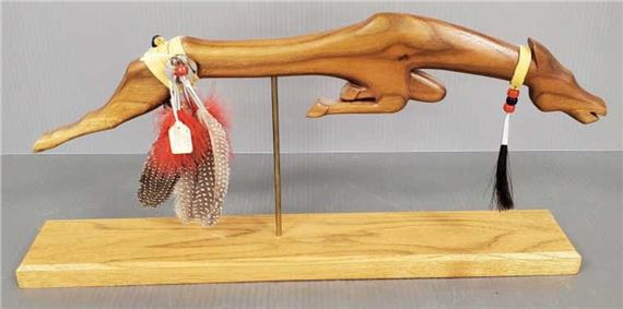 Francis Leonard | Francis Leonard horse effigy dance stick | MutualArt