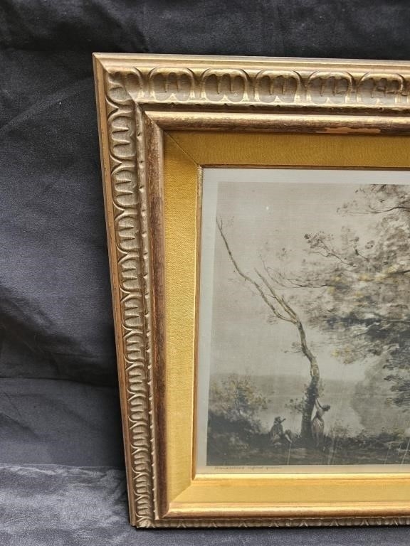 Jean Baptiste Camille Corot | Vintage hand colored original graving ...