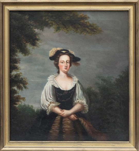 Thomas Hudson | Portrait of Miss Furneaux Pelham, standing half length ...