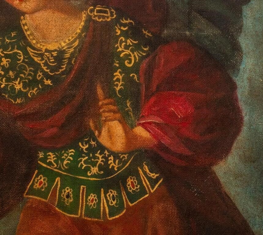 Cuzco School, 20th century | Cuzco School Style Archangel Zadkiel Oil ...