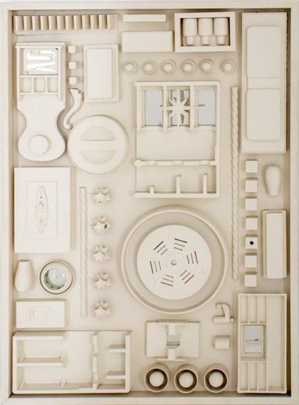 Louise Nevelson | Louise Nevelson Style White Found Object Sculpture ...