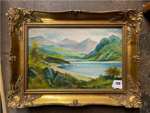George Willis-Pryce | G WILLIS PRYCE RSA RWS - OIL ON BOARD LAKE ...
