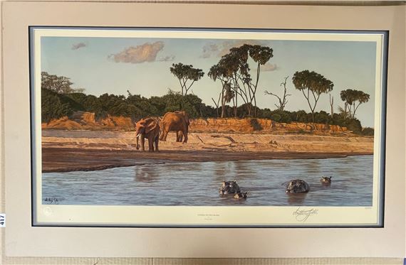 Anthony Gibbs | ANTHONY GIBBS PRINT EVENING ON THE GALANA SIGNED IN ...