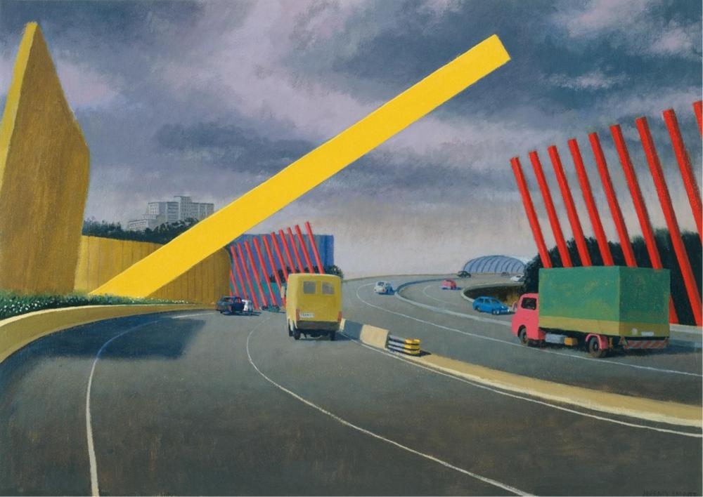 Jeffrey Smart | Third Study for the Construction Fence (1978) | MutualArt