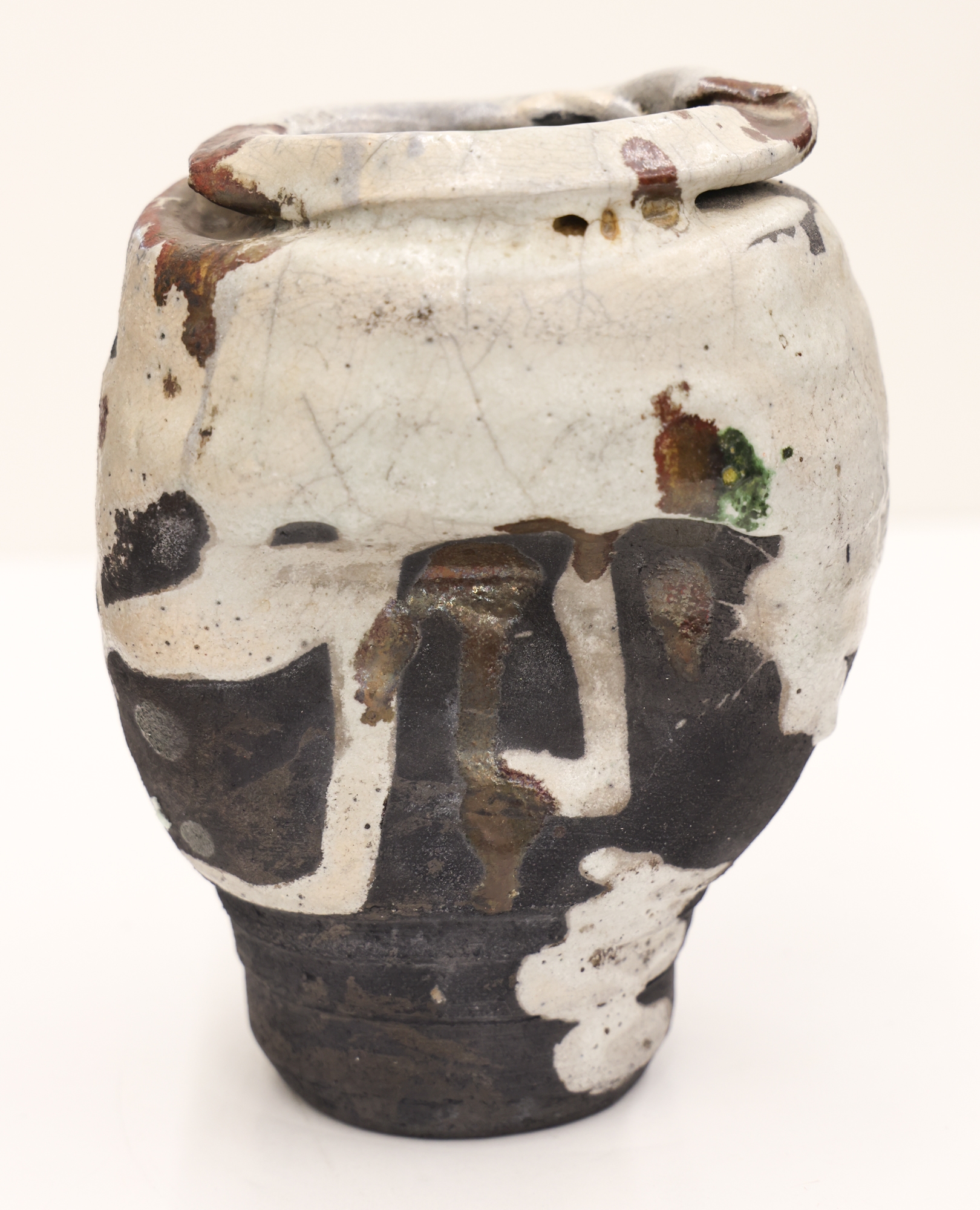 Paul Soldner | Paul Soldner Altered Form Raku Vessel | MutualArt