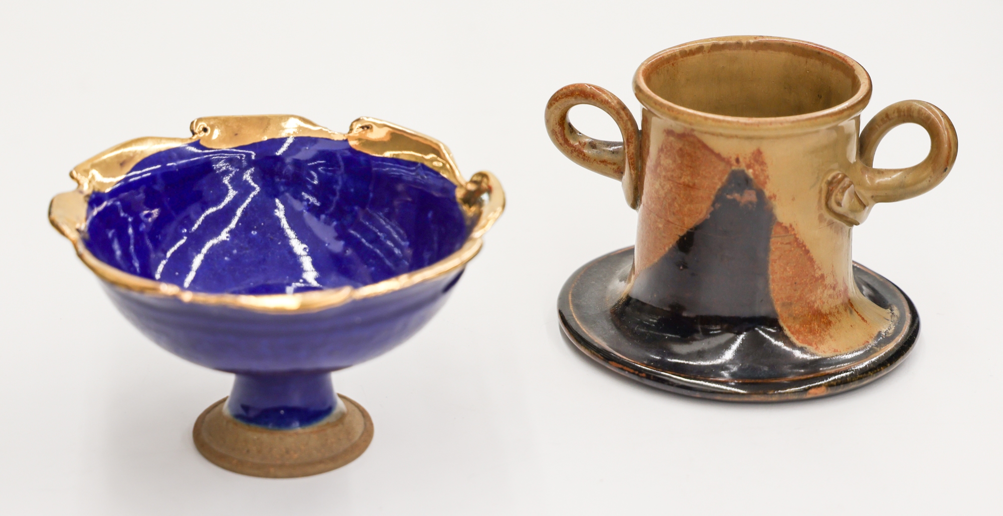 Mutsuo Yanagihara | 2pc Mutsuo Yanagihara Funk Pottery Vessels | MutualArt