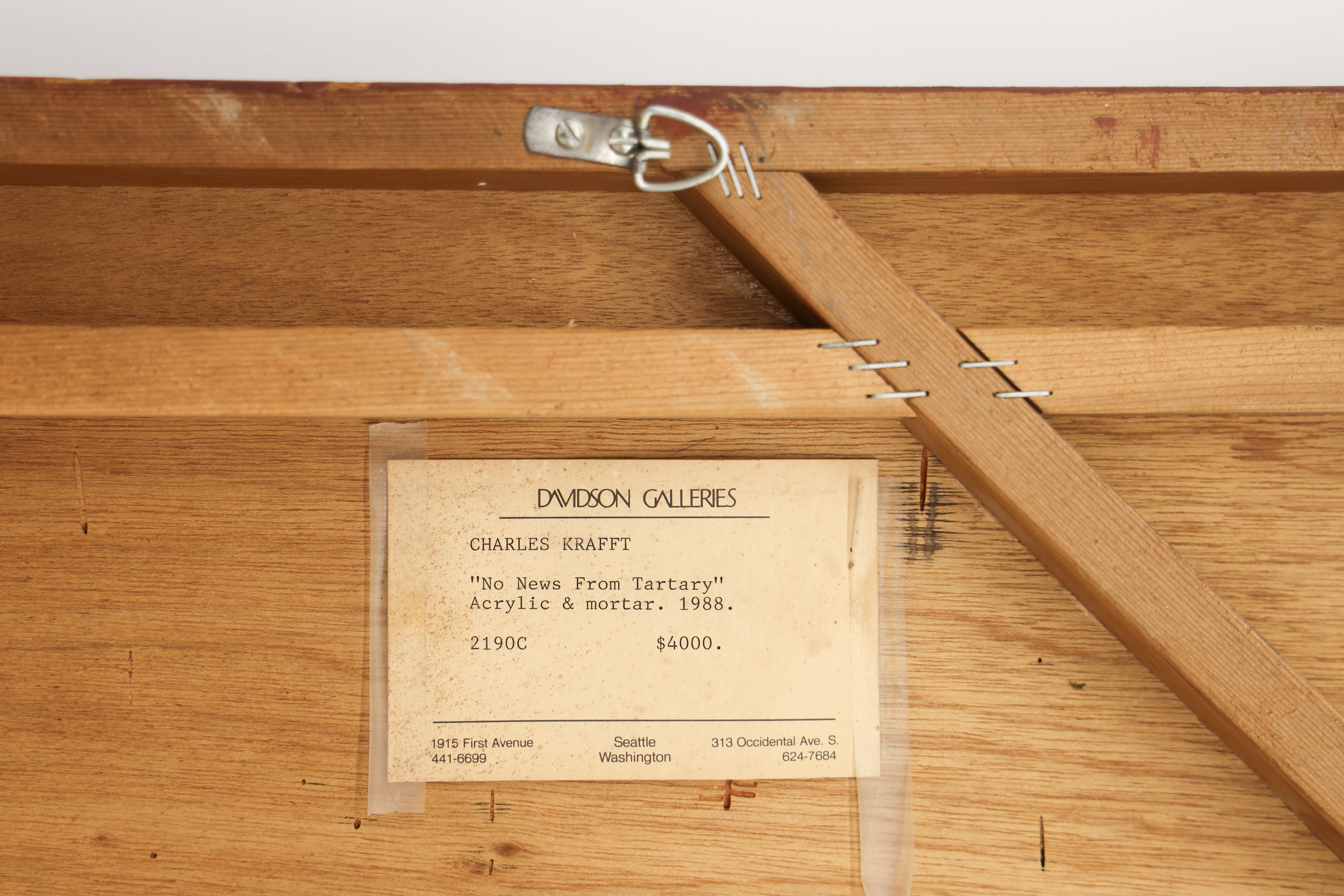 Charles Krafft | Charles Krafft ''No News from Tartary'' 1988 Acrylic ...
