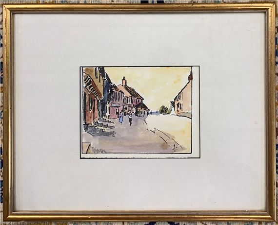 Rowland Fisher | Continental street scene (1960) | MutualArt