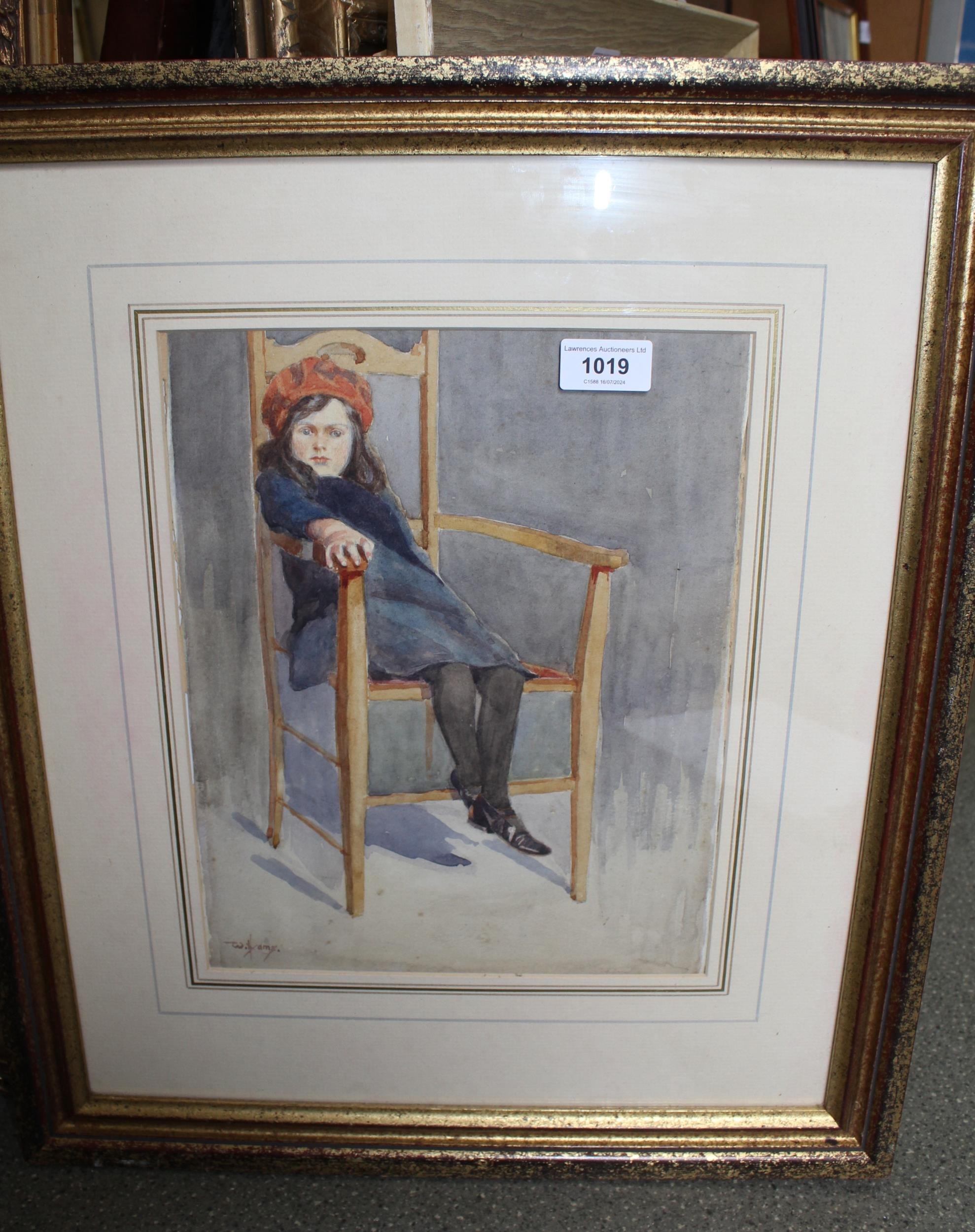 William Hyams | study of the artist's daughter seated on a chair ...