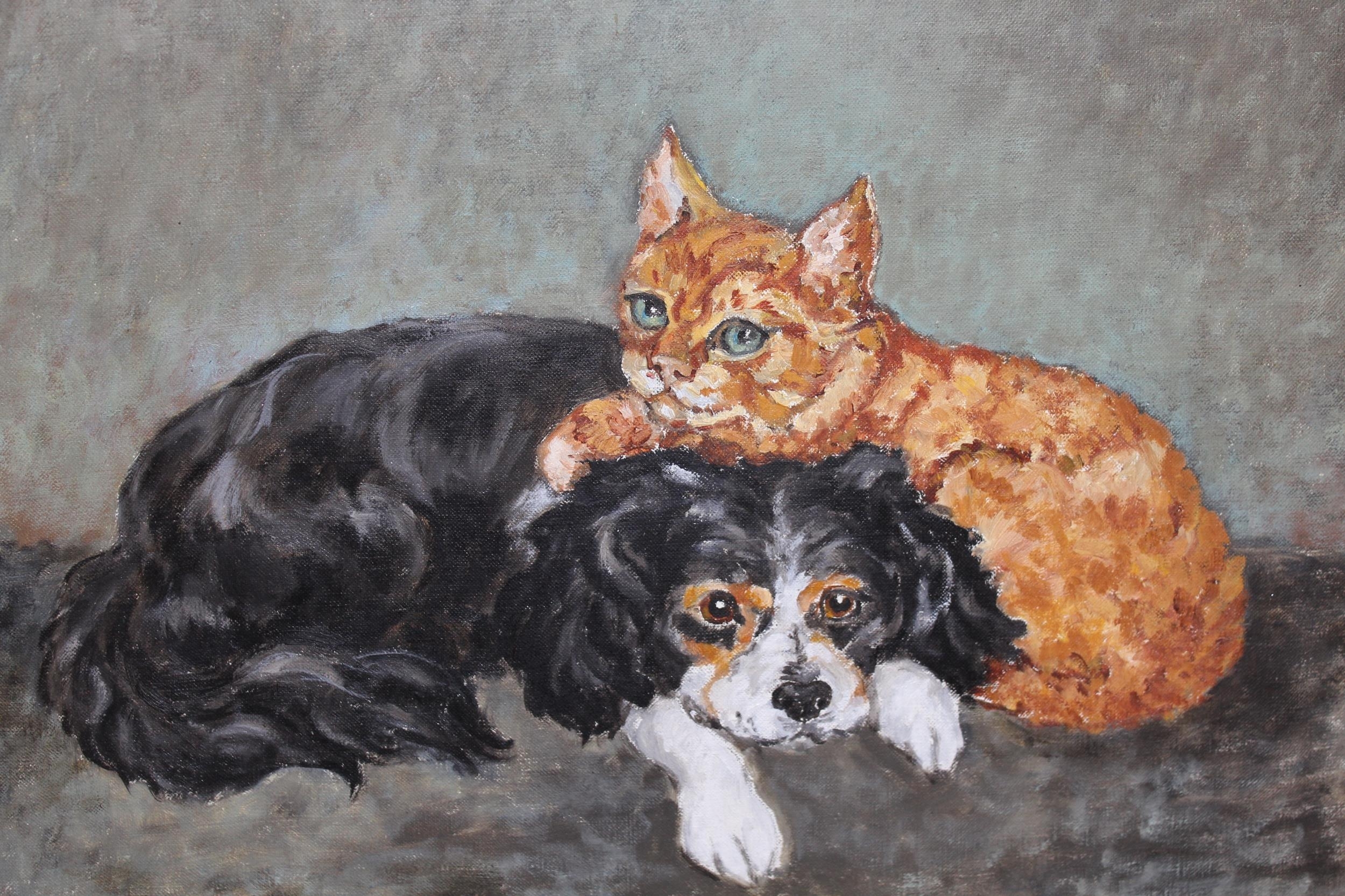 Jean Parry Williams | study of a cat and dog | MutualArt