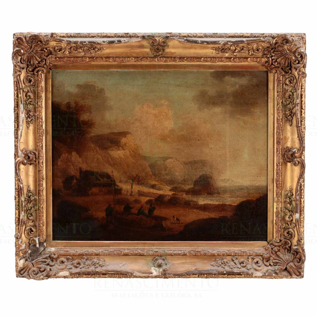 George Morland | PRAIA COM BARCOS E FIGURAS | MutualArt