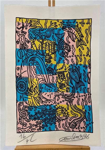 Robert Combas | Bain dans l’étang de Thau, 1996 (1996) | MutualArt