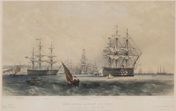 Oswald Walters Brierly | HMS Royal Albert 131 Guns | Compare similar ...