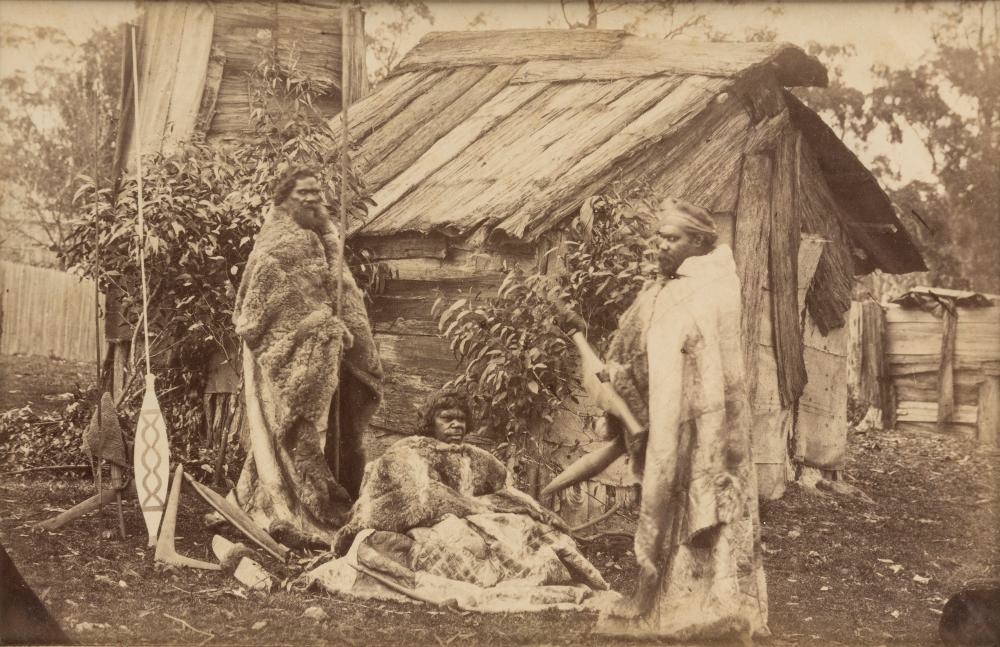 Fred Kruger | Aboriginal group outside hut, circa 1880 (Circa 1880 ...