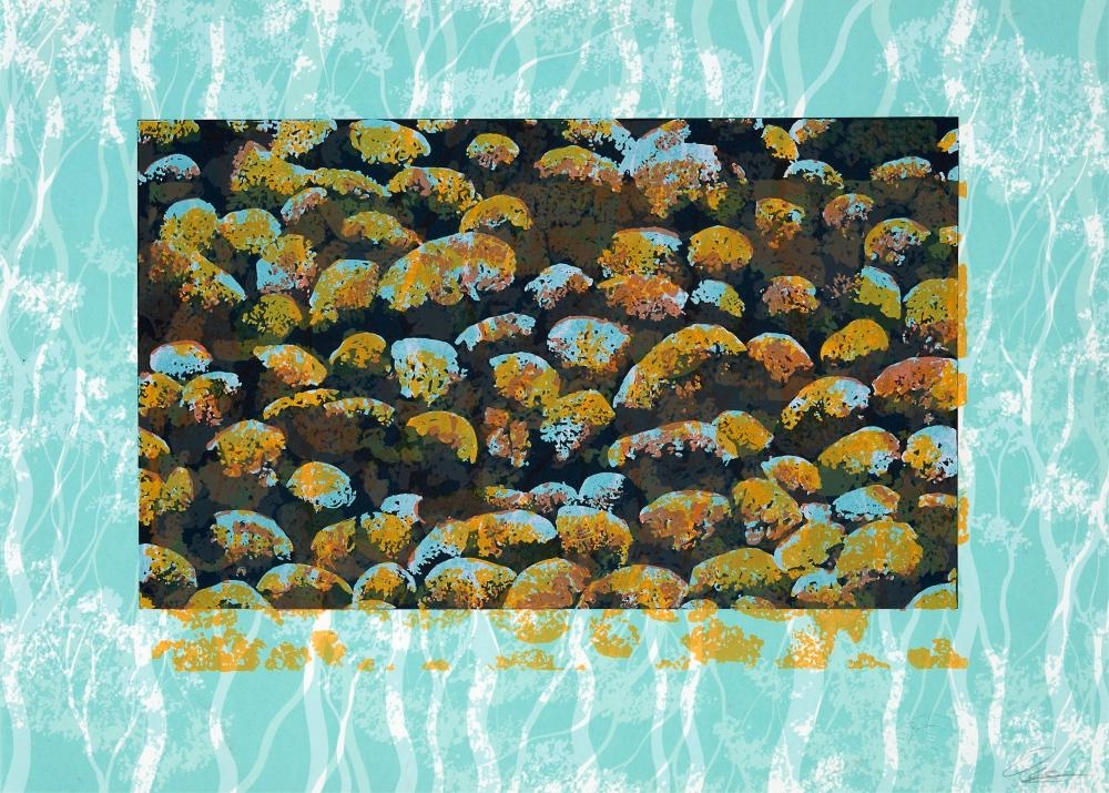 Lin Onus | Reflection on Pebbles | MutualArt