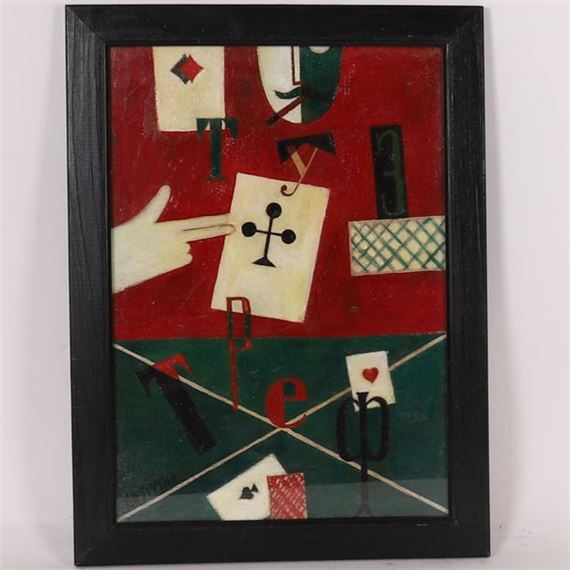 Jean Pougny | L'AS DE TRÊFLE (1915) | MutualArt