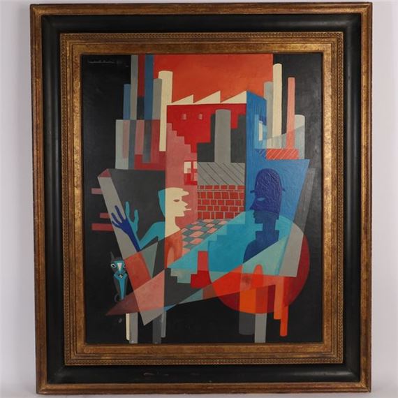 Jean Lambert-Rucki | USINE, FUMEUR CHAT (1919) | MutualArt