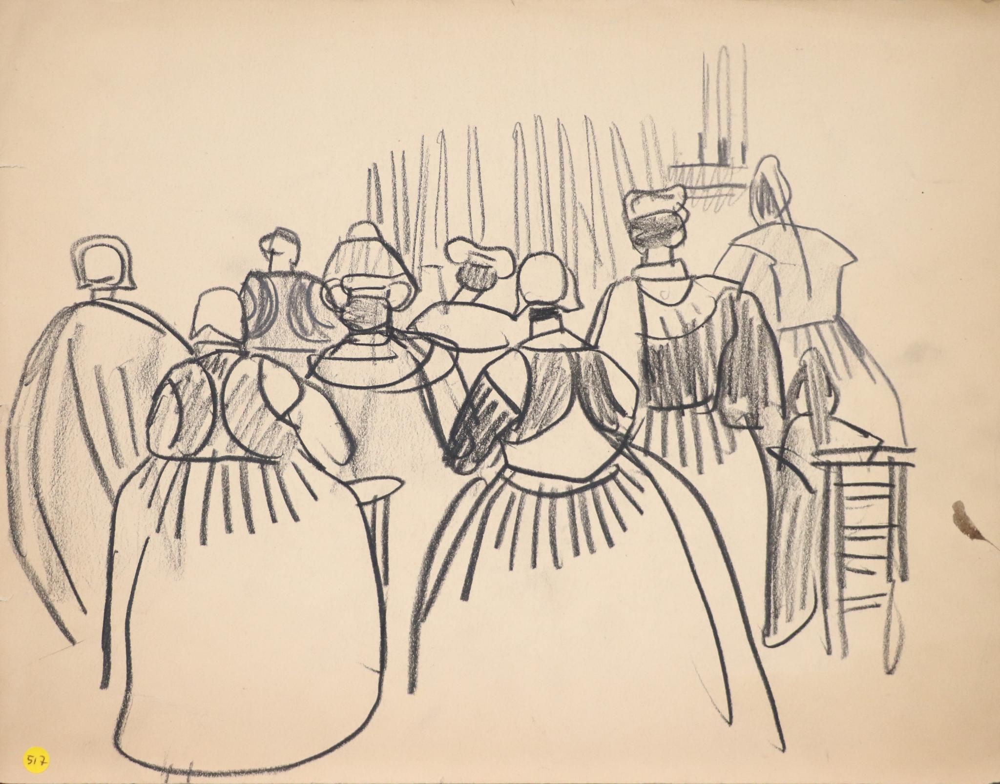 Mathurin Méheut | Bretonnes de dos à Sainte-Anne La Palud | MutualArt