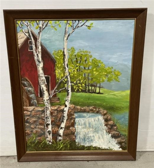 Debbie Read | RK) Debbie Read Barn Oil Painting on Board 18 | MutualArt