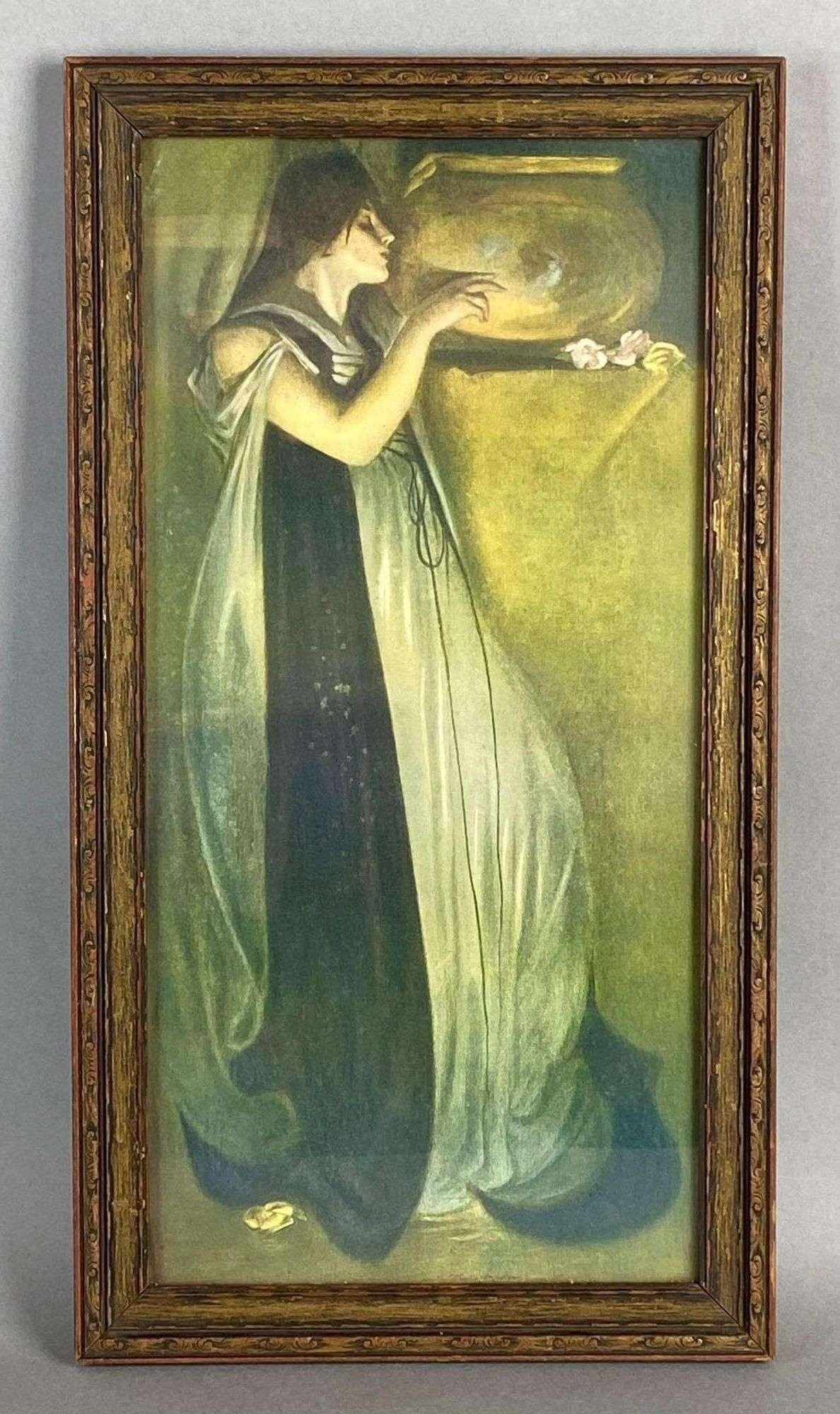 John White Alexander | Figures outside a Cottage | MutualArt