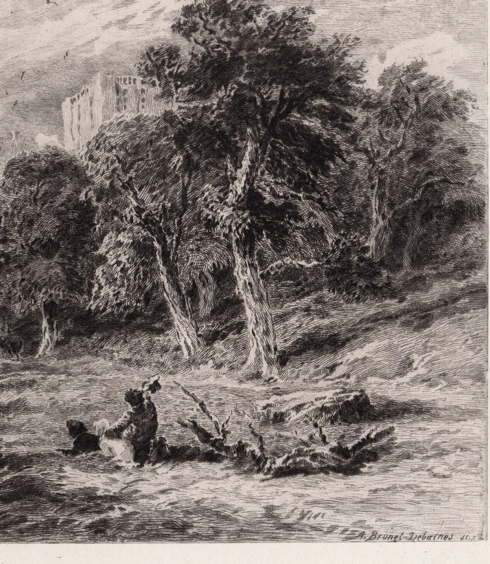 David Cox Sr. | David Cox 1877 etching Hardwick Hall signed (1845 ...