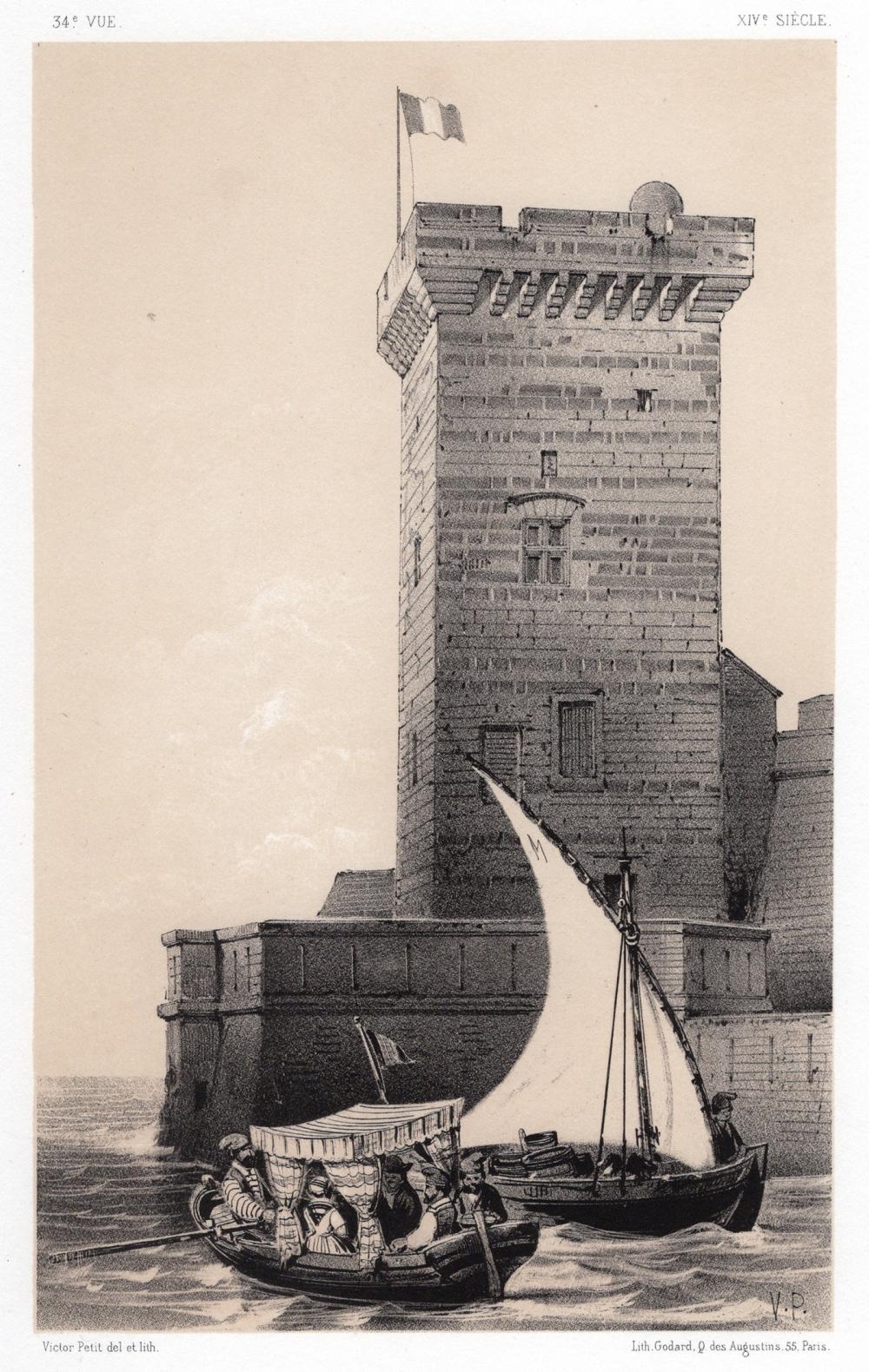 Victor Petit | ORIGINAL Victor Petit 1800s Lithograph Old Port of ...