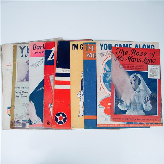 Irving Berlin | 17pc WW2 Era Sheet Music with 1 Patriotic War Edition ...