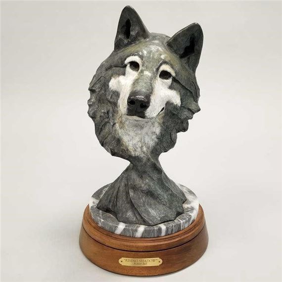 Robert Ball | Robert Ball bronze wolf Raising Shadow 11/27 on | MutualArt