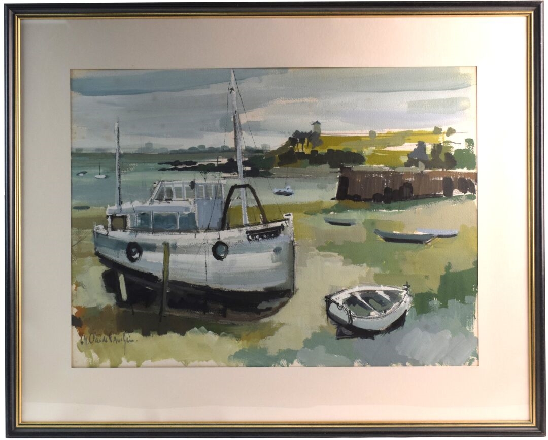 Claude Fauchère | Bateaux sur la grève (1990) | MutualArt