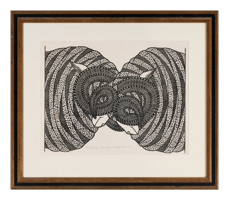 Jacques Hnizdovsky | Two Rams (1969) | MutualArt