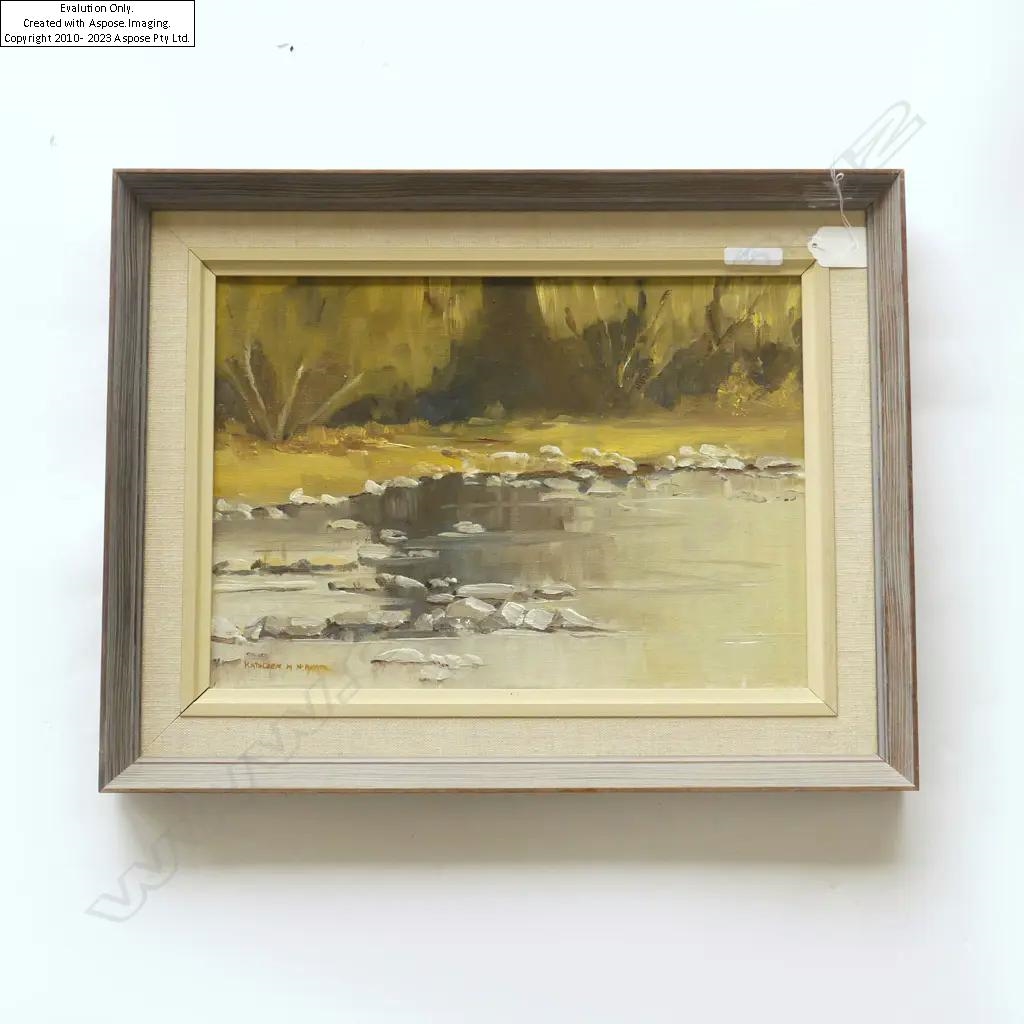 Kathleen McBeath | OIL QUITE POOL LINDUS RIVER SIGNED KATHREEN MCBEATH ...