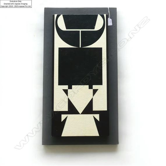 M. Taylor | M TAYLOR B&W ABSTRACT PAINTING ACRYLIC ON BOARD 1976 ...