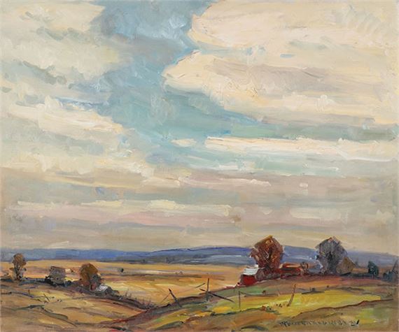 Frederick Wildermuth Rigley | Expansive Early Fall Landscape | MutualArt