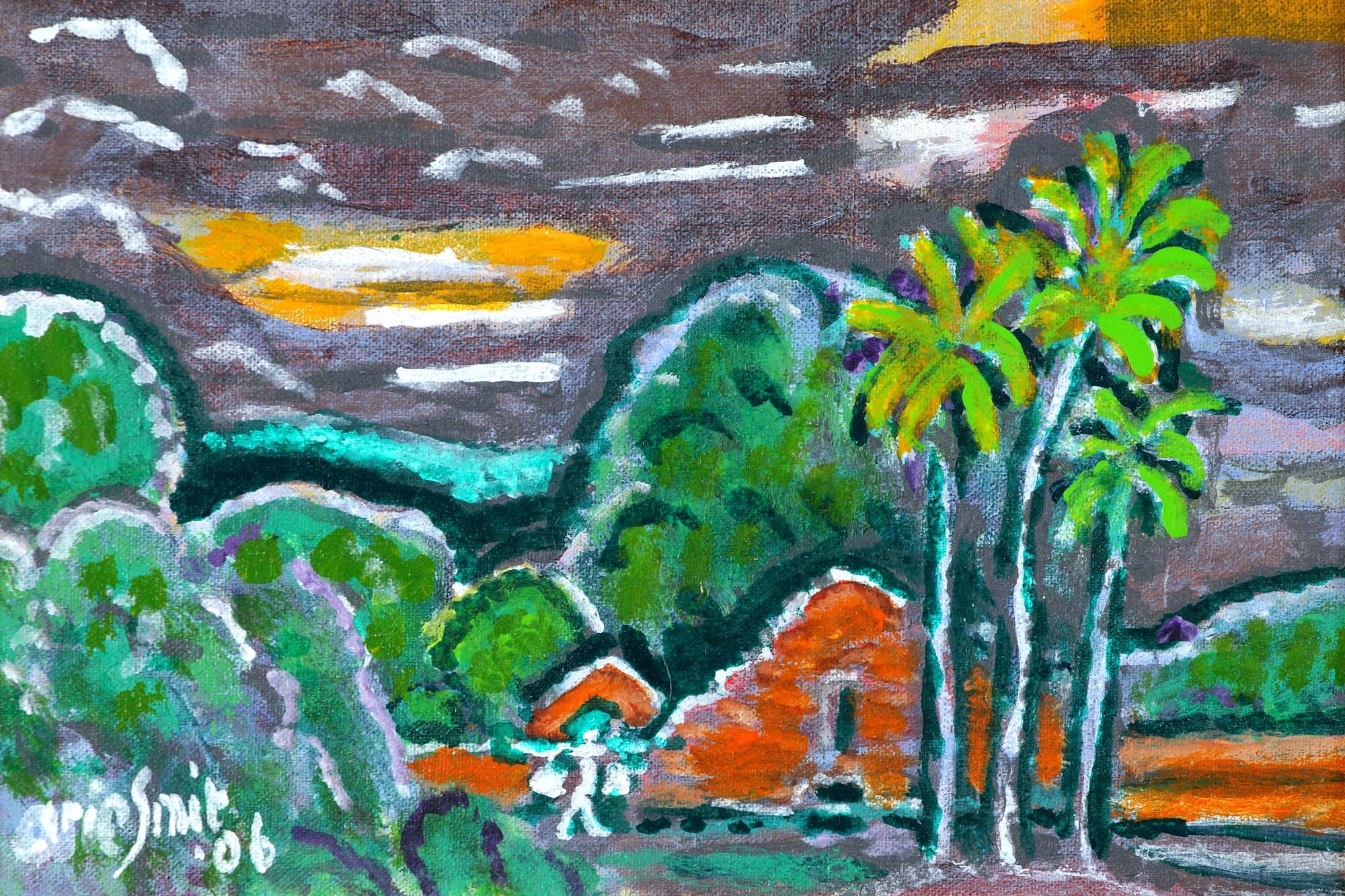 Arie Smit | Landscape and Temple (2003) | MutualArt