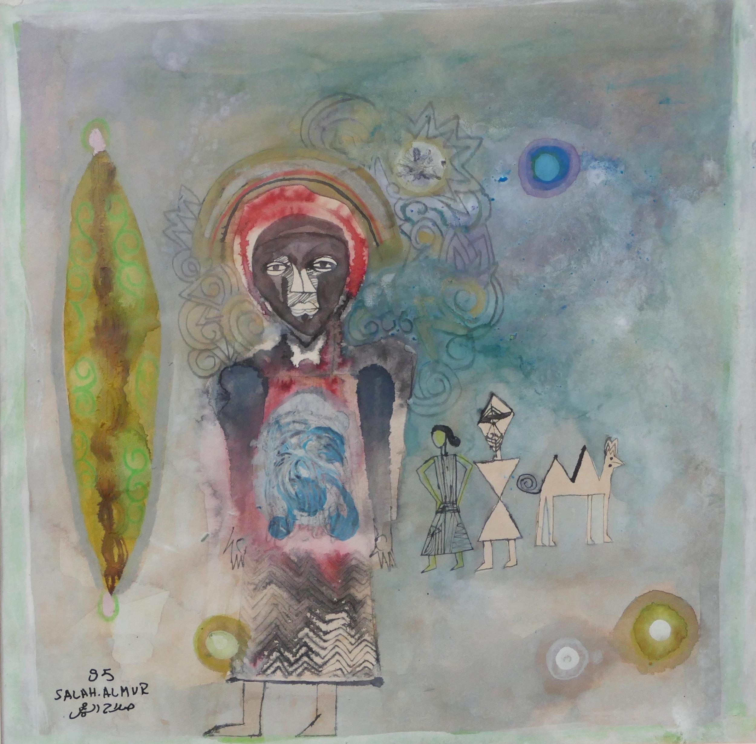 Salah Elmur | painter of surrealist and symbolic Sudanese subjects (95) | MutualArt