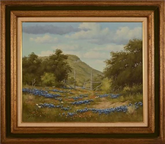 Joe G. Russell | Joe Russell Bluebonnet Painting | MutualArt