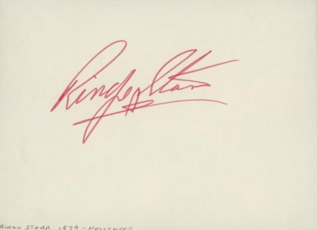 Ringo Starr | Ringo Starr Signature Cut The Beatles | MutualArt