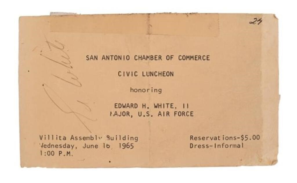 Edward Higgins | NASA Astronaut Major Ed White Autograph (1930) | MutualArt