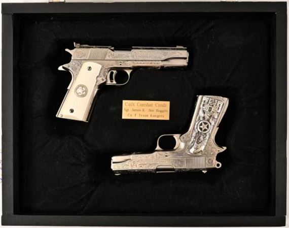 Dave Wade | Texas Ranger Engraved Colt 1911 Pair D.W. Harris (1982 ...