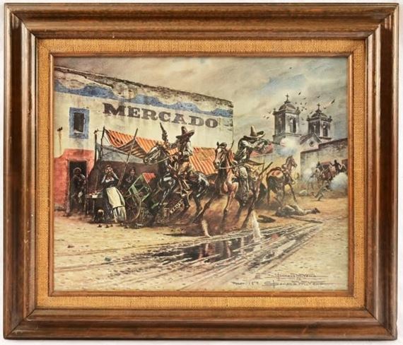 Don Yena | Don Yena Print Trouble At The Mercado | MutualArt