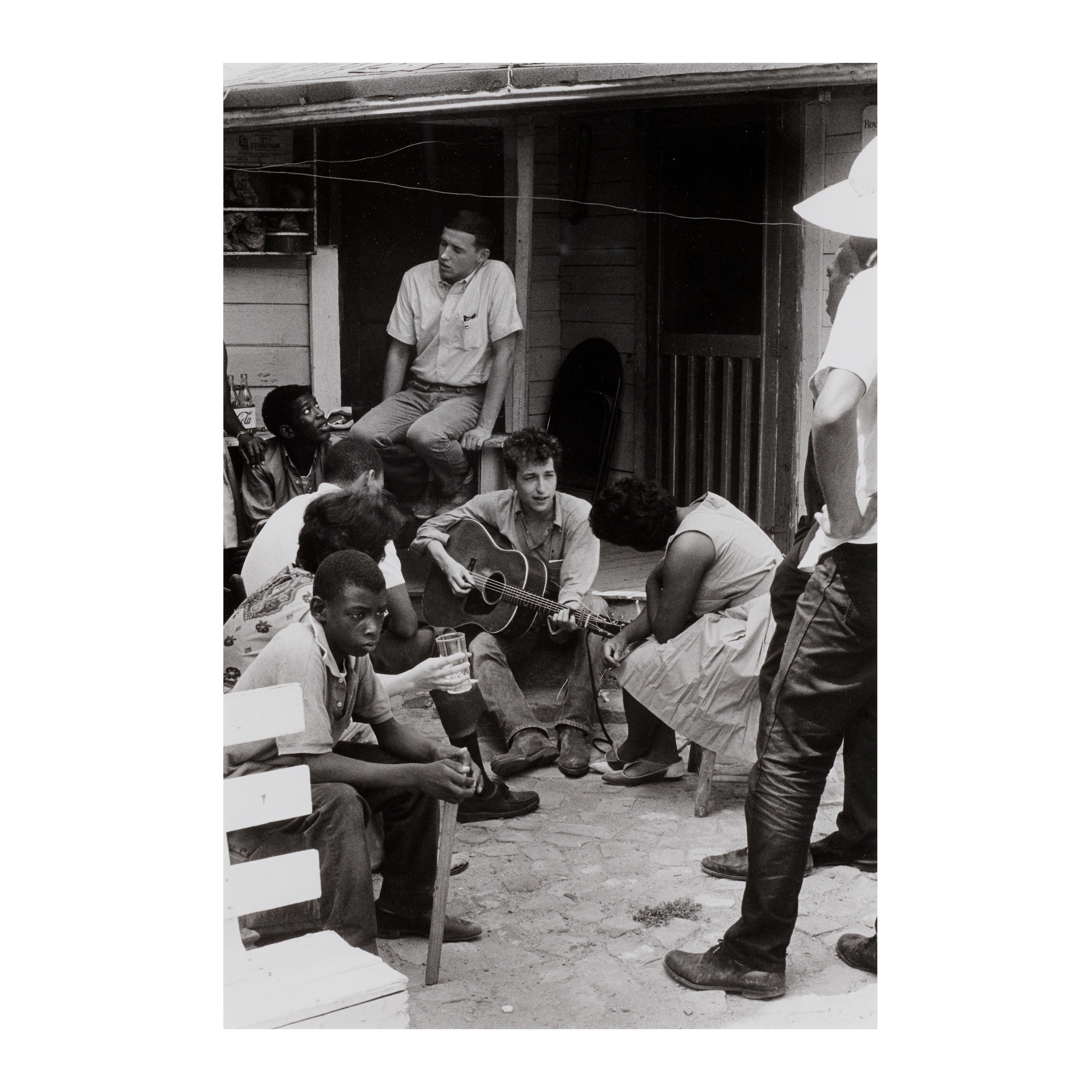 Danny Lyon | Bob Dylan Behind the SNCC Office, Mississippi | MutualArt