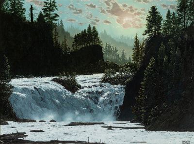 Barron Postmus | Moonlight Falls (1903 - 1998) | MutualArt