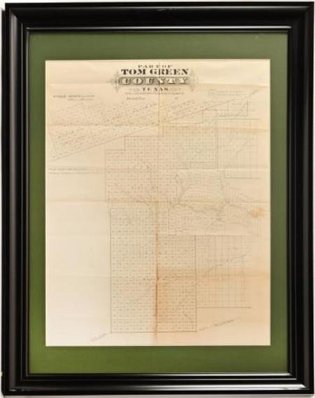 Tom Green | Railroad Plat Map of Tom Green County, Texas 1878 (1878 ...