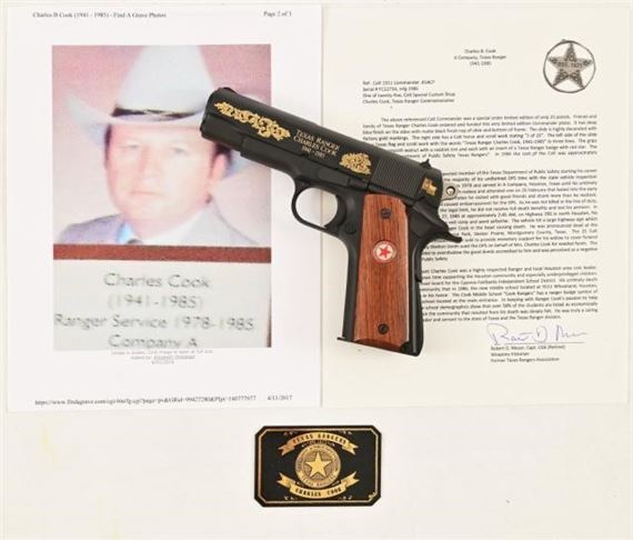 Charlie Cook | Texas Ranger Charlie Cook Colt Commander 1911 .45 ...