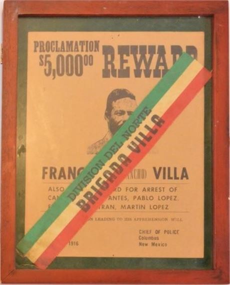Pancho Villa | Pancho Villa Wanted Poster Bigada Villa Arm Band (Circa ...
