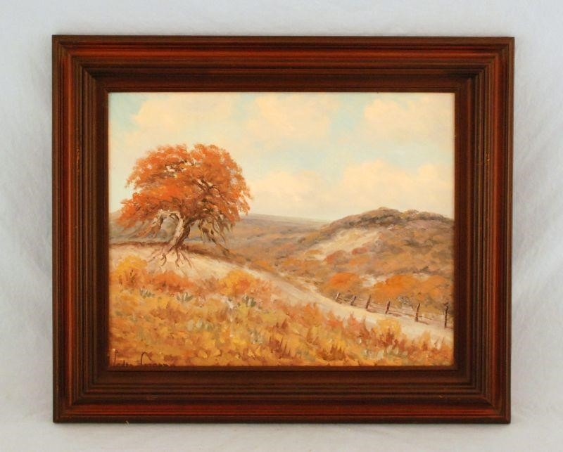 Pedro Lazcano | Pedro Lazcano Tree on Hill Oil Painting | MutualArt