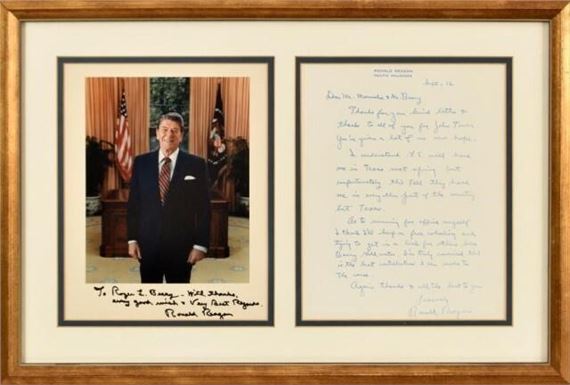 Ronald Reagan | Ronald Reagan Signed Letter | MutualArt